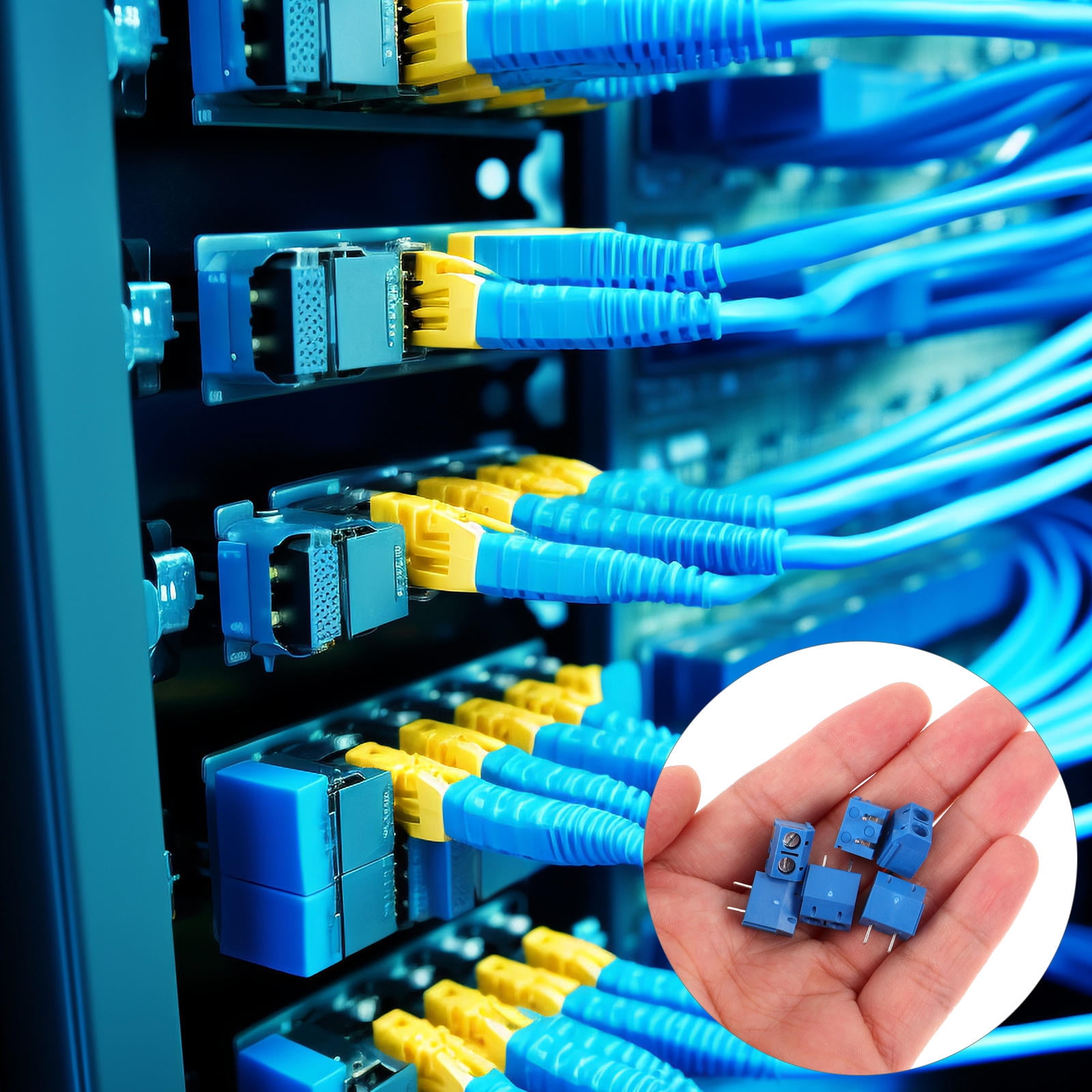 Hemoton 100 Pcs Fit Spade Terminal Connectors Terminals Straight Pin ...