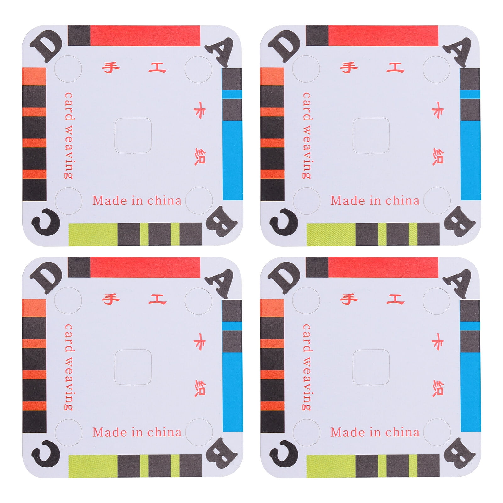 Hemoton 100 Pcs Weaving Cards Hand-knit Shuttle Piece Cardboard Loom ...