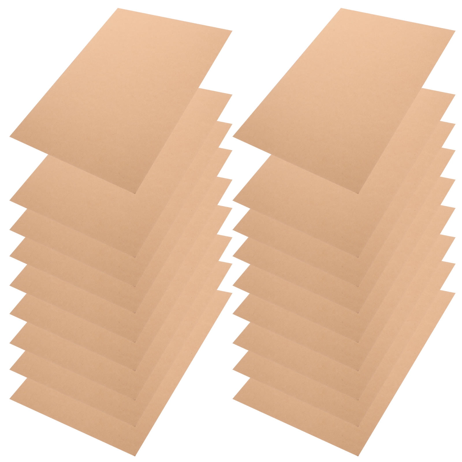Hemoton 100 Sheets Brown Craft Cardstock Blank Cards Cover Card Stock ...