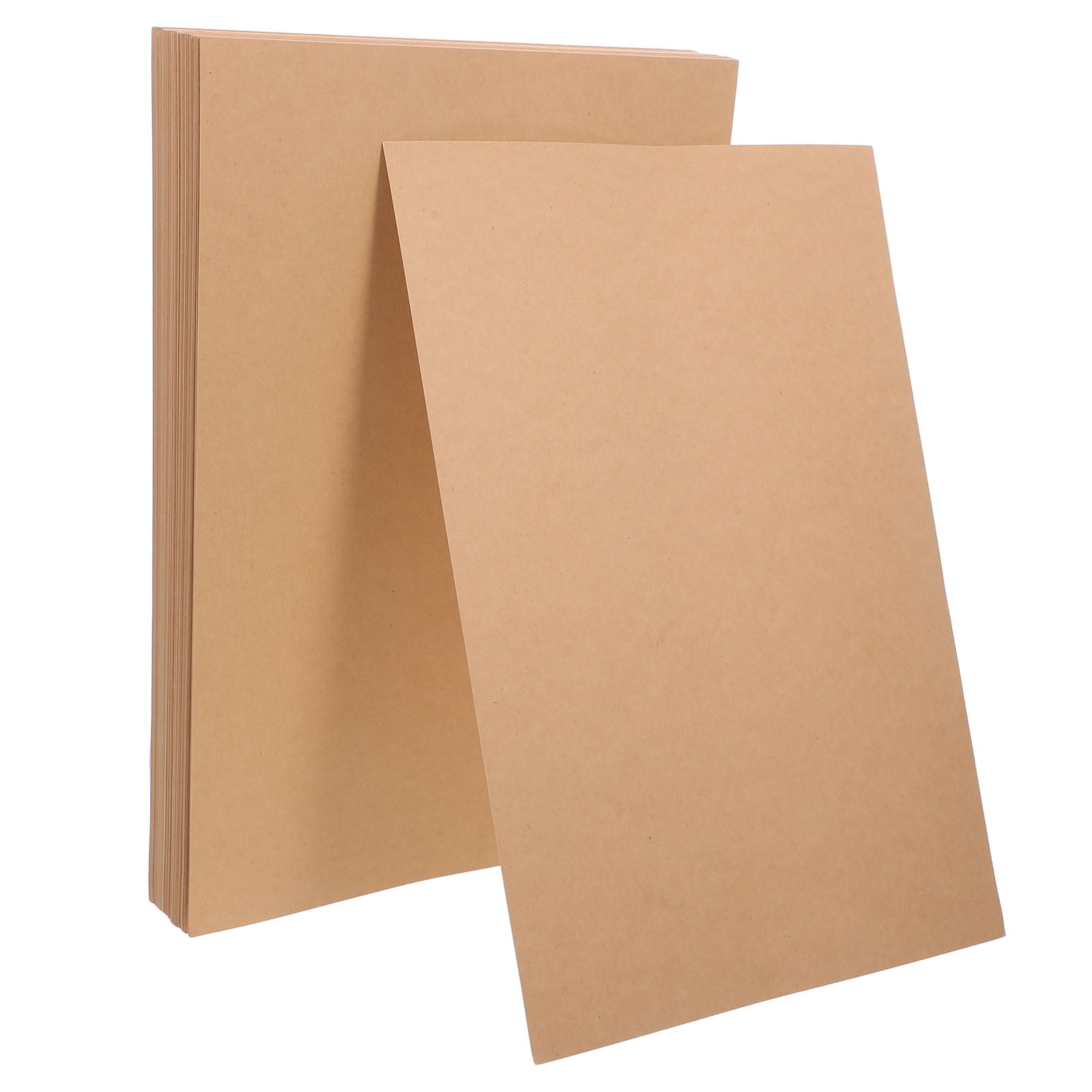 Hemoton 100 Sheets Brown Craft Cardstock Blank Index Cards 180g Kraft ...