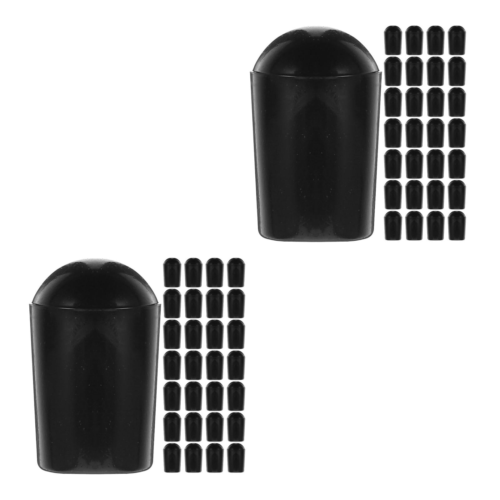 Hemoton 100 pcs PVC End Caps for Wire Metal Tubing Rubber Tips Shelf ...