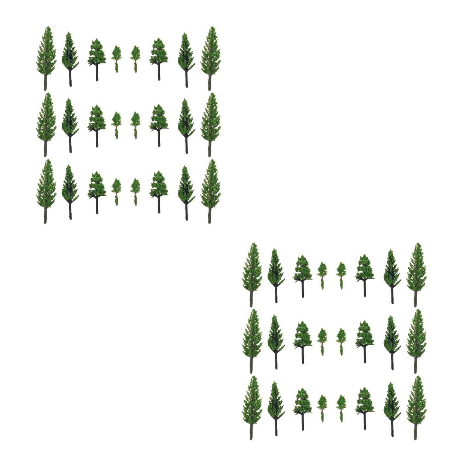 Hemoton 100 pcs Pine Tree Model Scenery Architecture Trees Landscape ...