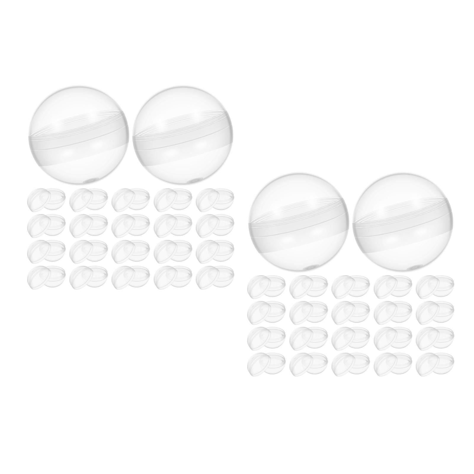 Hemoton 100 pcs Plastic Capsules Fillable Capsules Clear Twisting Balls ...