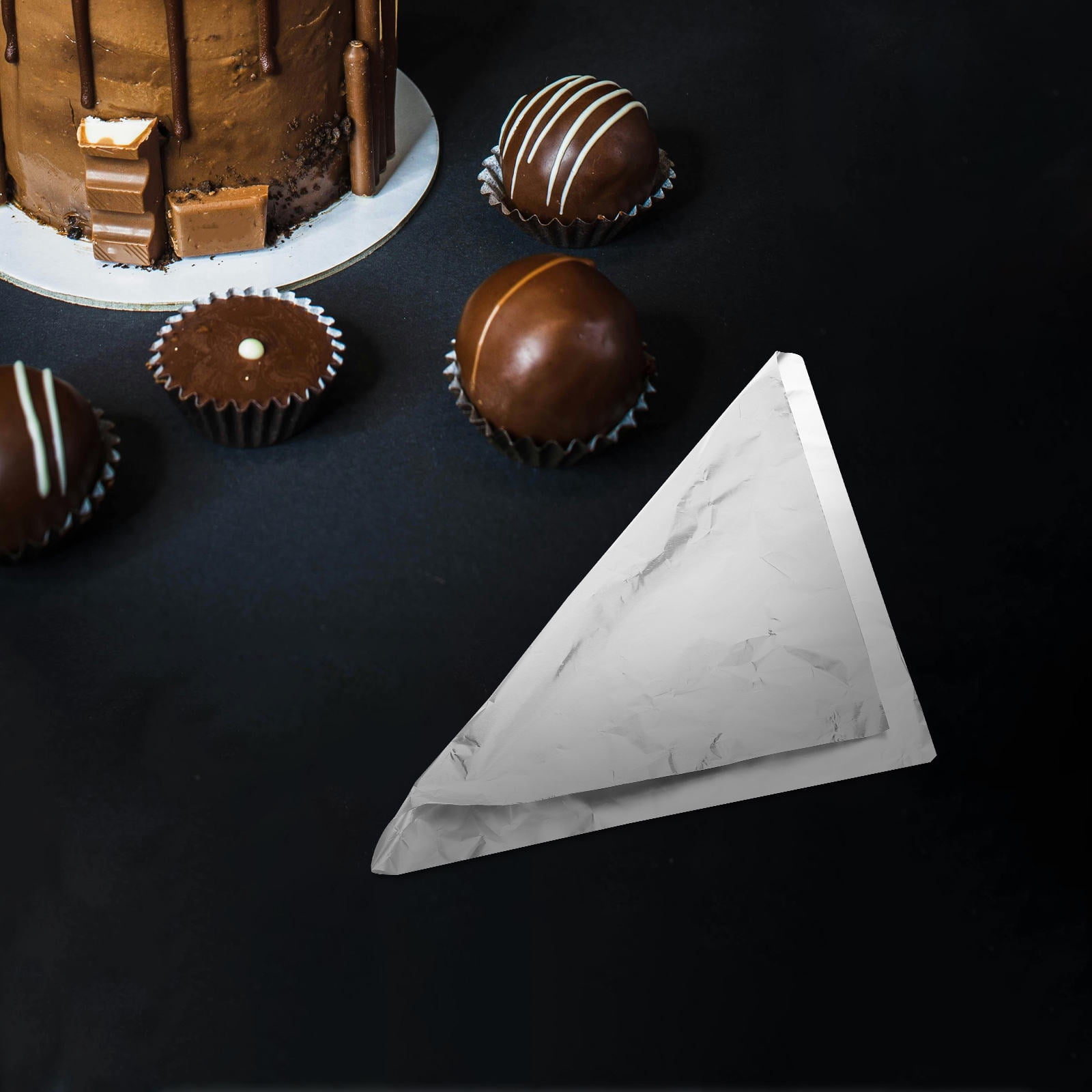 Hemoton 100PCS Candy Wrapping Paper Aluminum Foil Sheets Chocolate ...