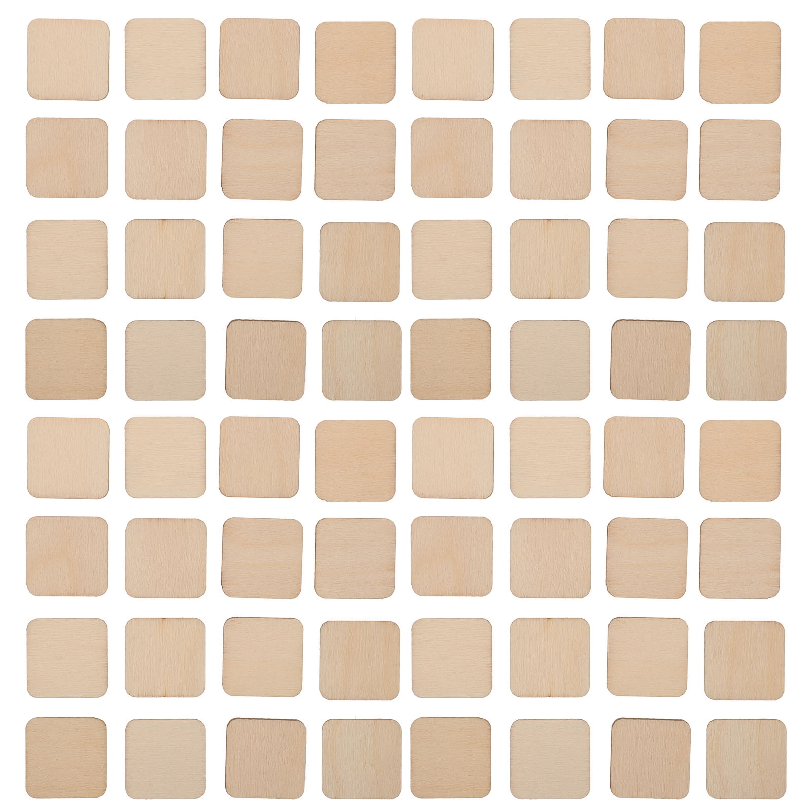 Hemoton 100Pcs DIY Wooden Blanks Square Painting Wooden Pieces Wood ...