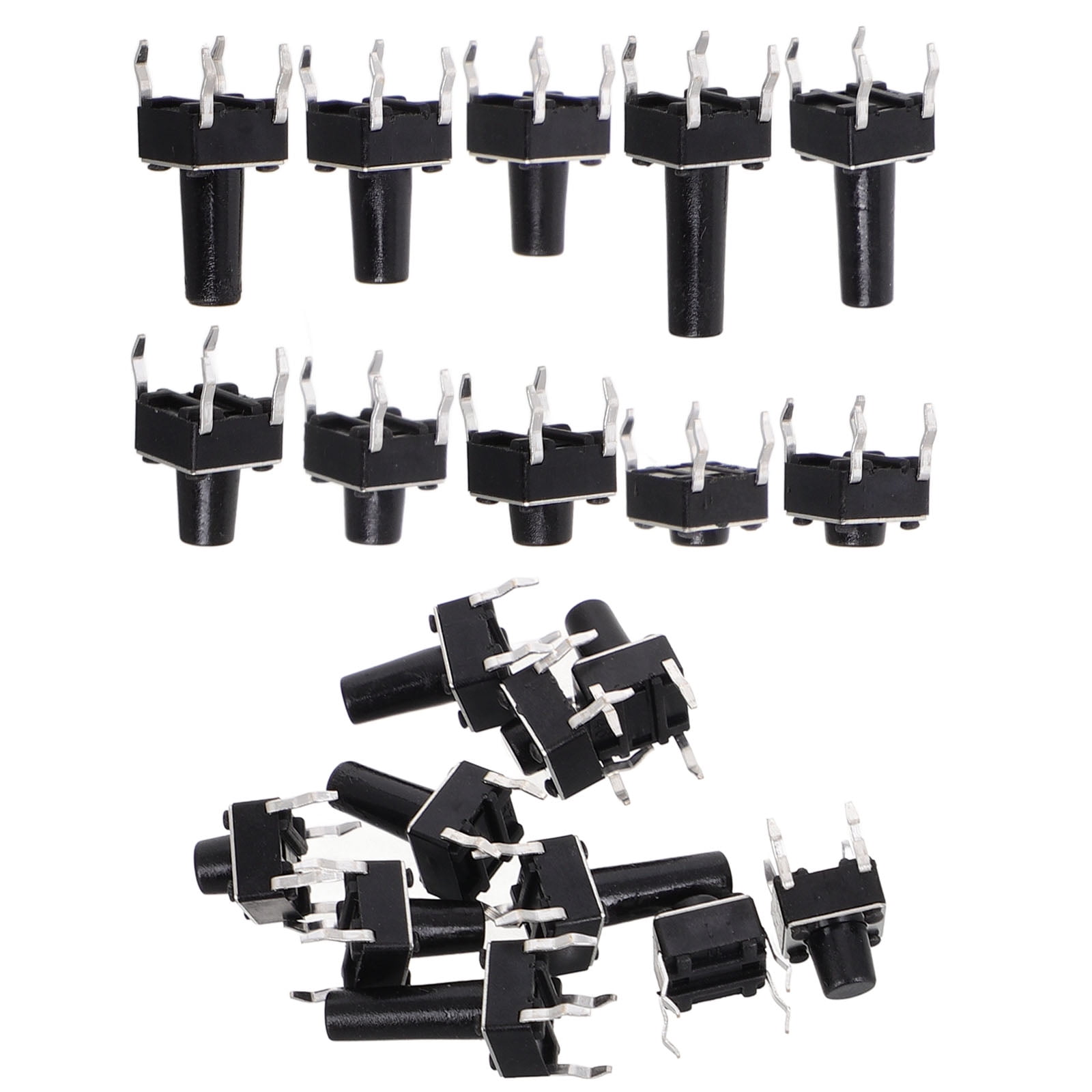 Hemoton 100Pcs Micro Momentary Tactile Push Button Switch 4 Pin Assortment Kit For Breadboard ...