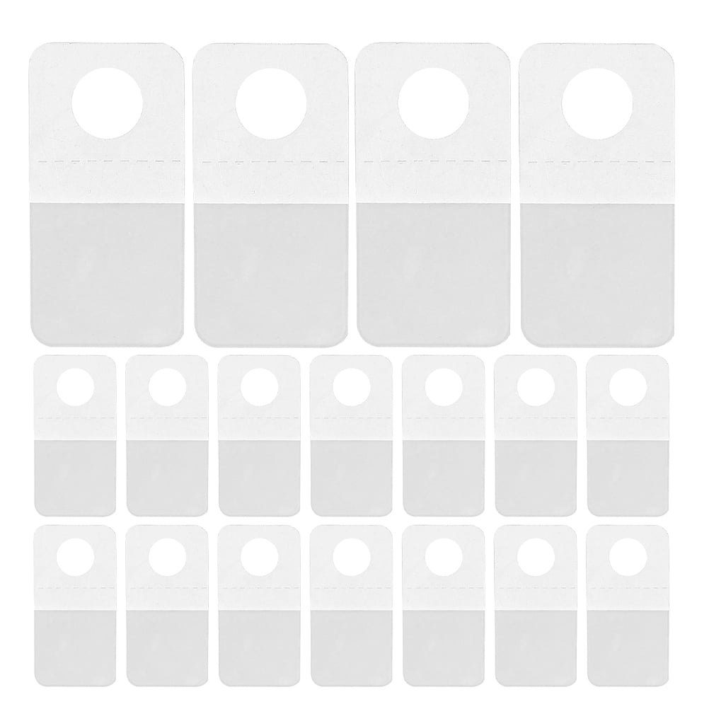 Hemoton 100Pcs Transparent Self Adhesive Hanging Tabs With Round Hole ...