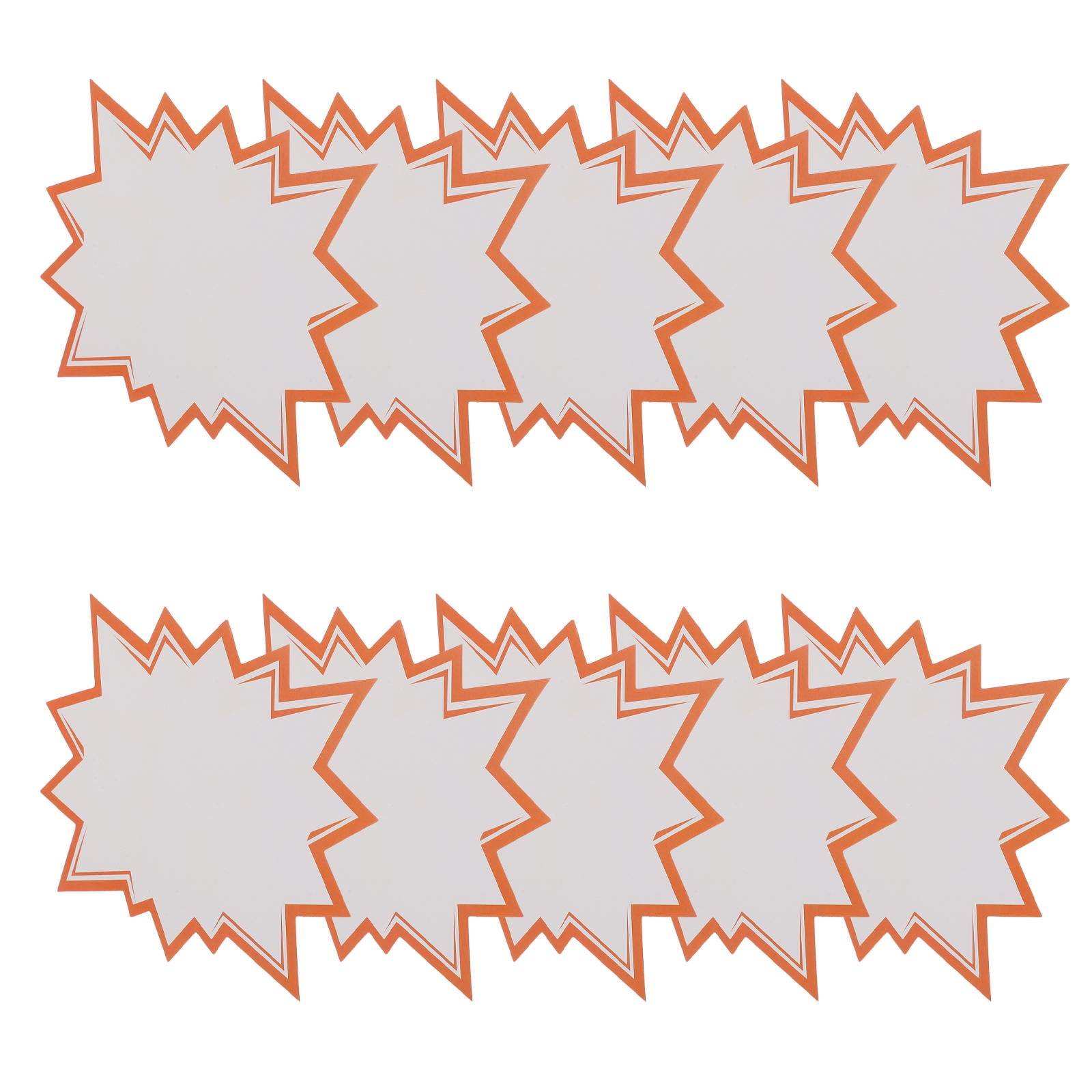 Hemoton 100pcs Blank Sales Retail Signs White Burst Star Cutouts Signs ...