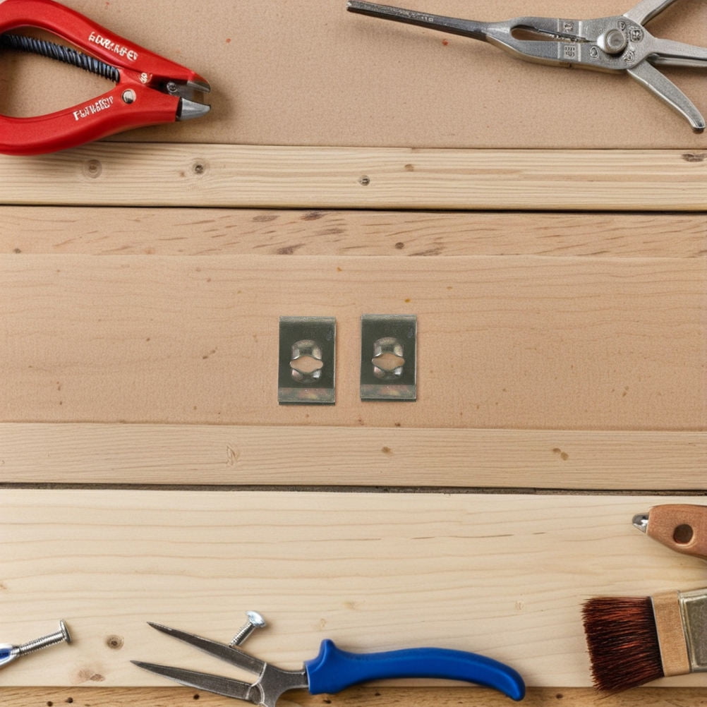 Hemoton 100pcs Car Fasteners U Type Metal Clips for Bumper and Mudguard ...