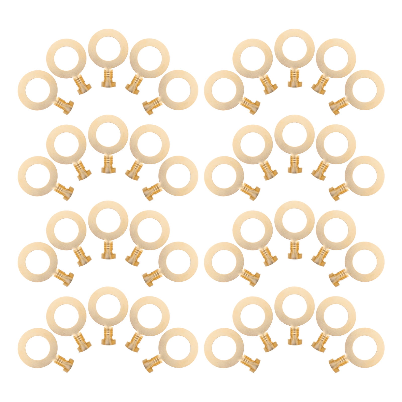 Hemoton 100pcs Copper Terminal Connectors and Wire Lugs Ring Terminals for Battery Cables for ...