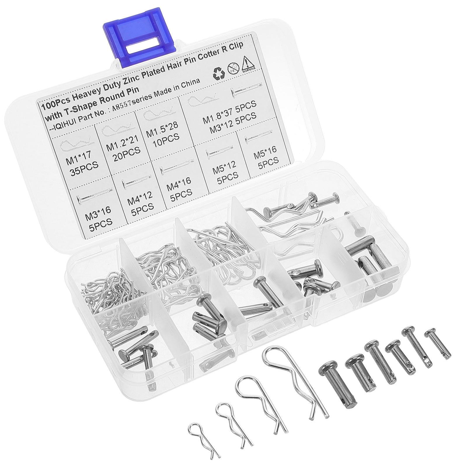Hemoton 100pcs High Precision Pins B Type Wave Pins And Safety Cotter ...