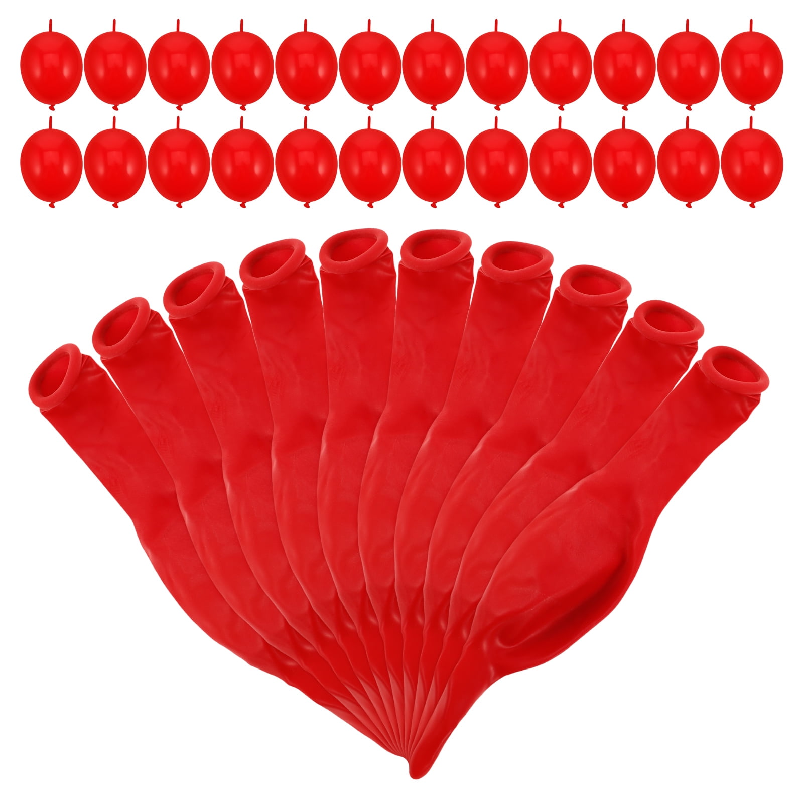 Phenofice 100Pcs Red Latex Balloons with Tail Design for Wedding and ...