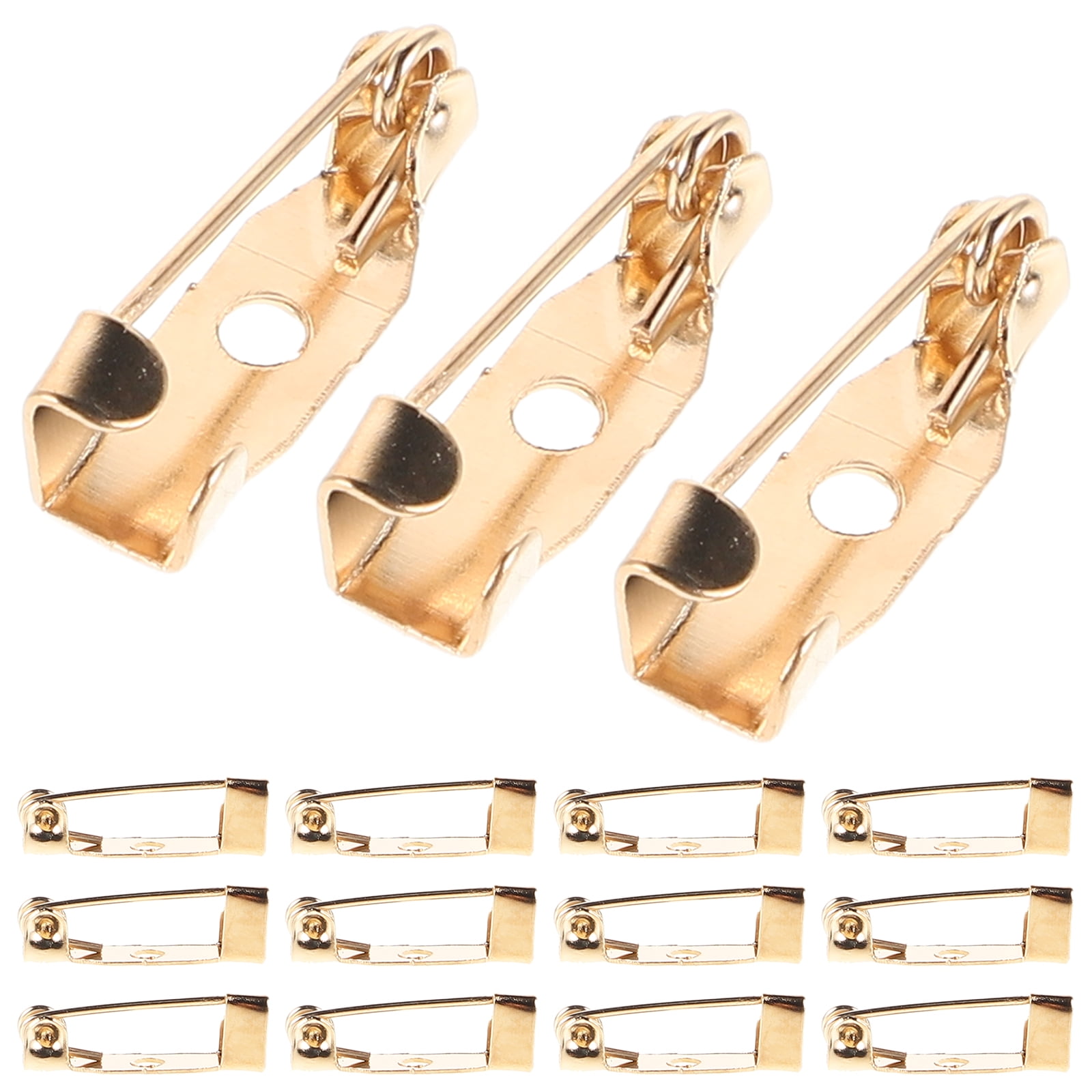 HEMOTON Hemoton 100pcs Safety Bar Pins for ID Badges Name Tags Metal ...