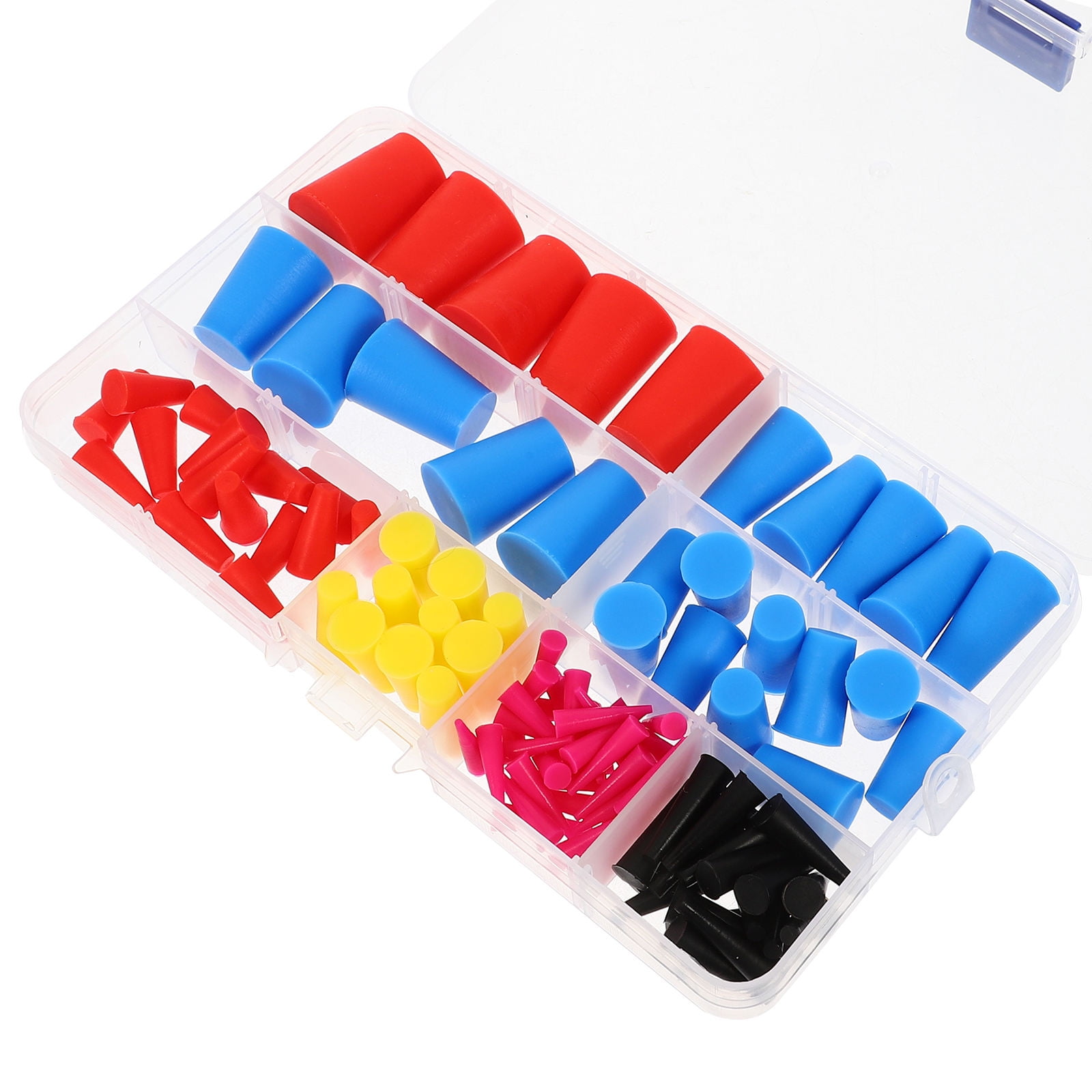 Hemoton 100pcs Silicone Stopper Plugs Tapered Stoppers Sealing Stopper ...