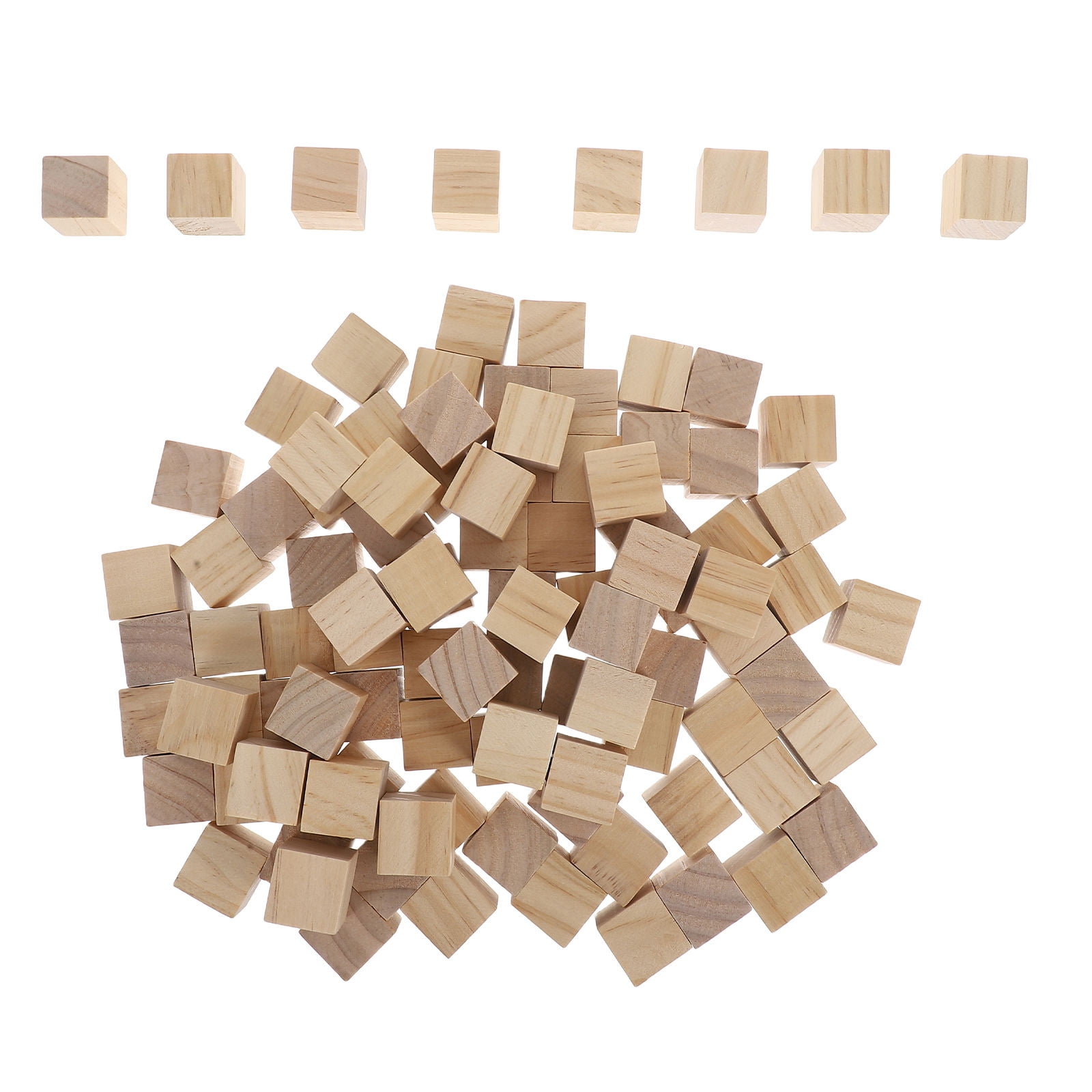 Hytrove Wooden Craft Blocks Light Yellow 100Pcs 1In - Walmart.com