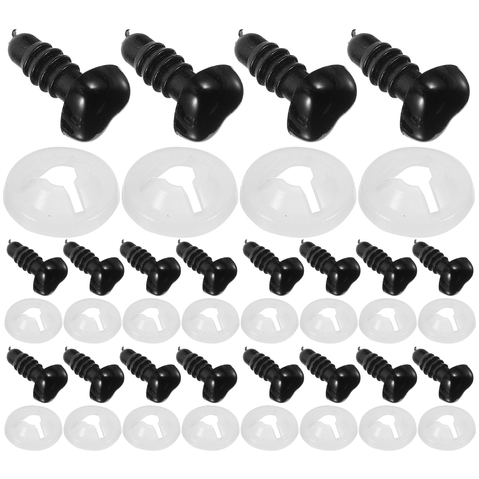 Hemoton 100pcs Stuffed Animal Safety Noses Plastic Doll Nose Bear Nose ...