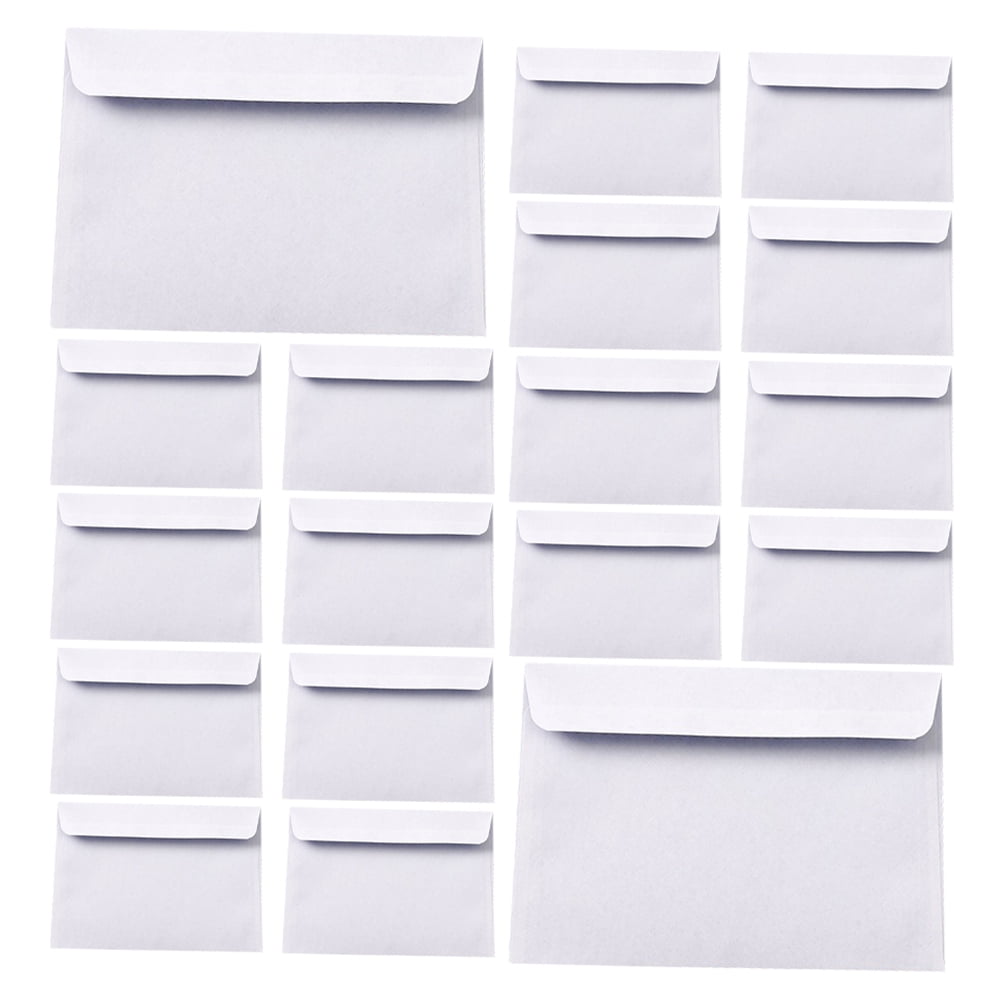 Hemoton 100pcs White Envelopes Self-Sealing Mailing Privacy Envelopes ...