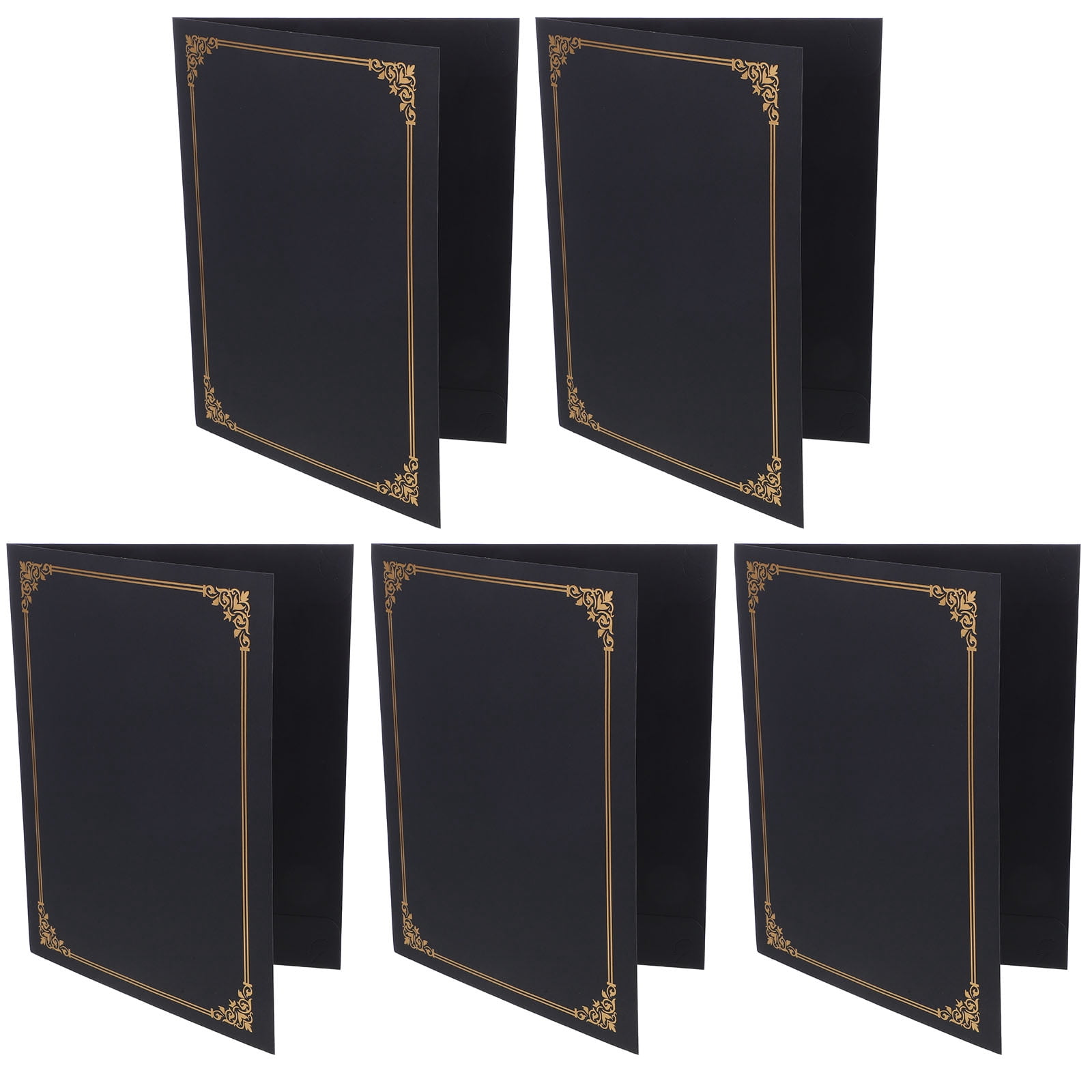 RENACLIPY 5 Sets Document Storage Solutions Black Certificate Covers ...