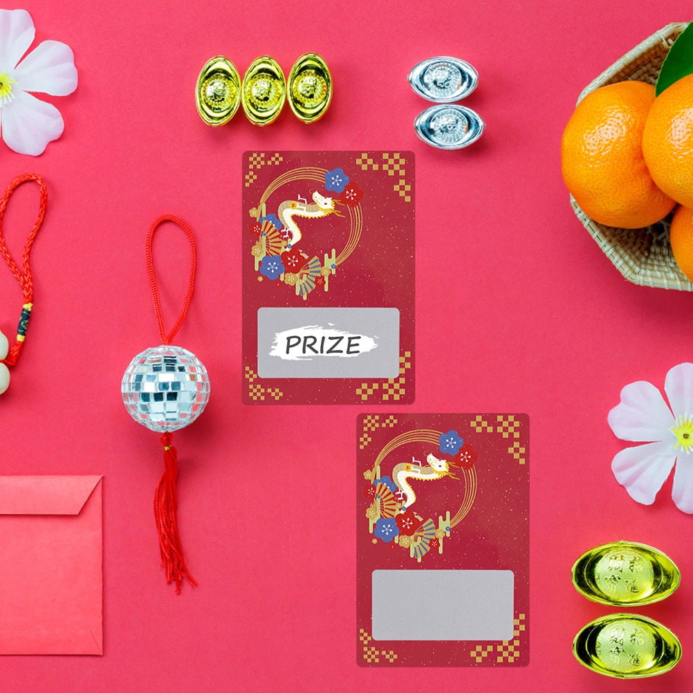 Hemoton 10PCS Scratch off Stickers Rectangular Scratch off Labels Self ...