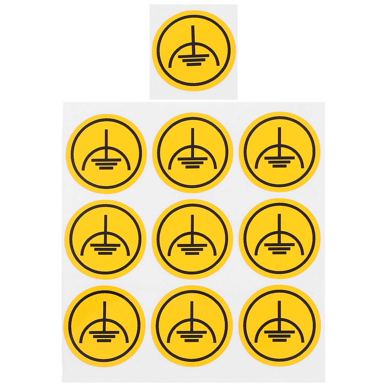 Hemoton 10PCS Warning Decals Equipment Labels Grounding Warning ...