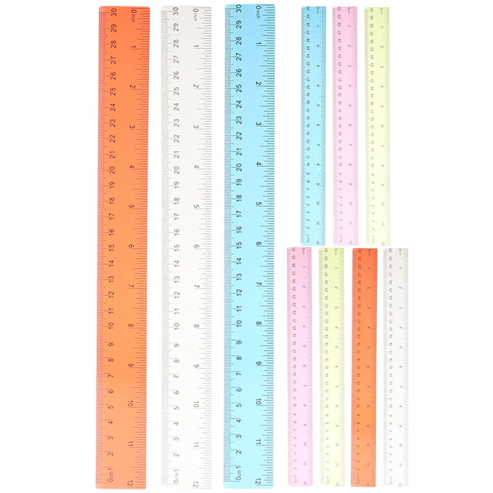 Hemoton 10Pcs Plastic Rulers for Students Painting Rulers Reusable ...
