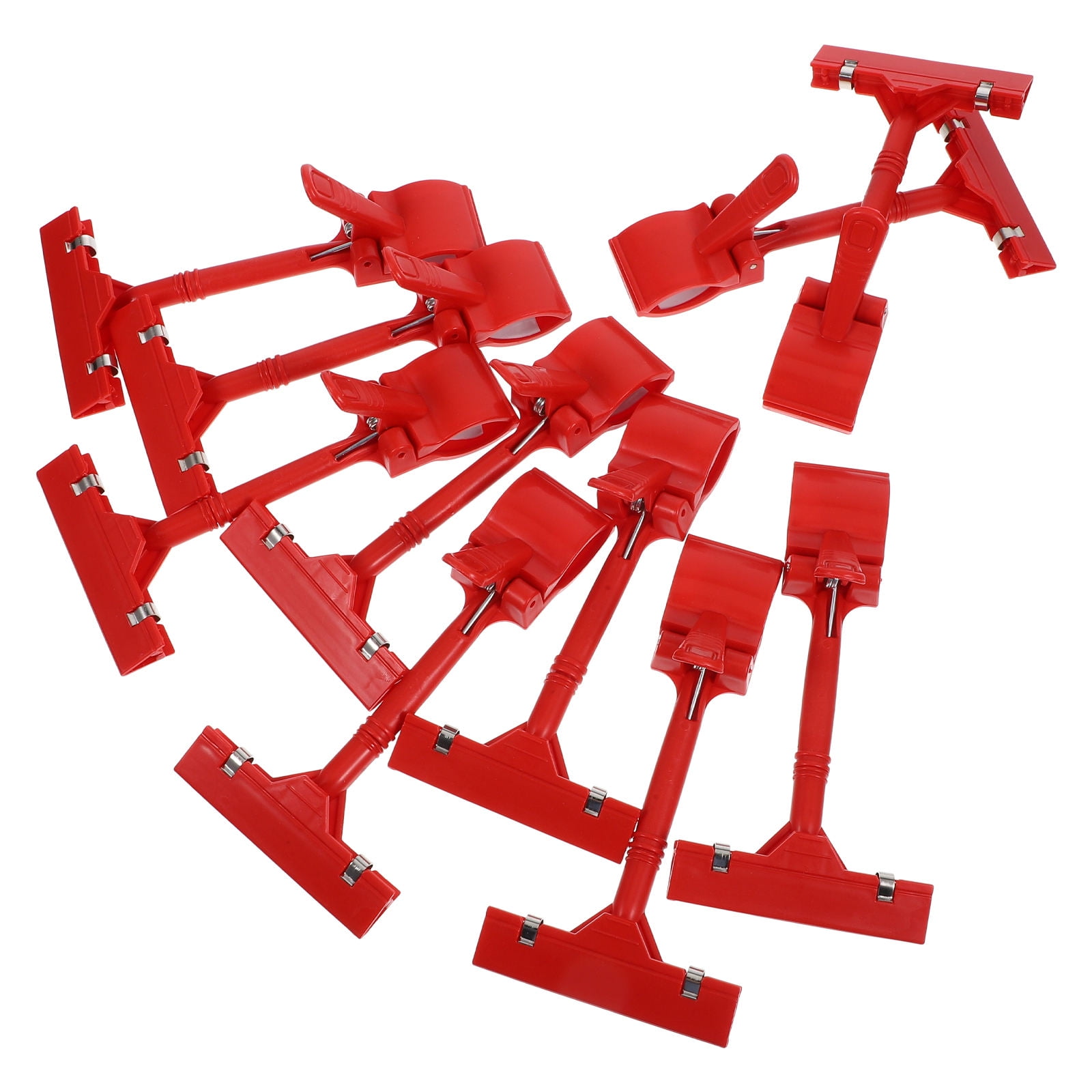 10Pcs Adjustable Sign Clip for Display Red Plastic Merchandise POP ...