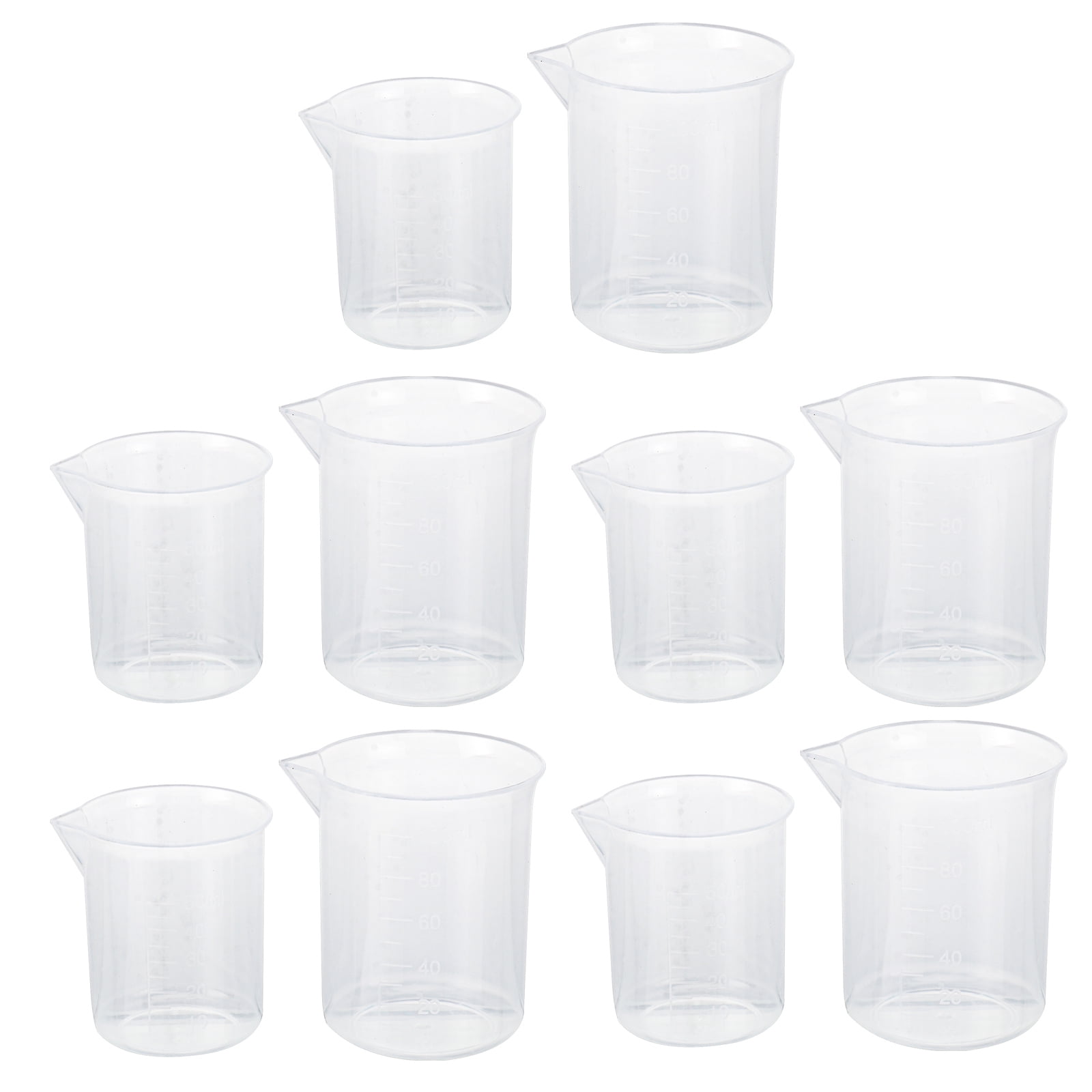SOPOTUTU Measuring Beakers 10pcs Transparent Plastic Cooking - Walmart.com
