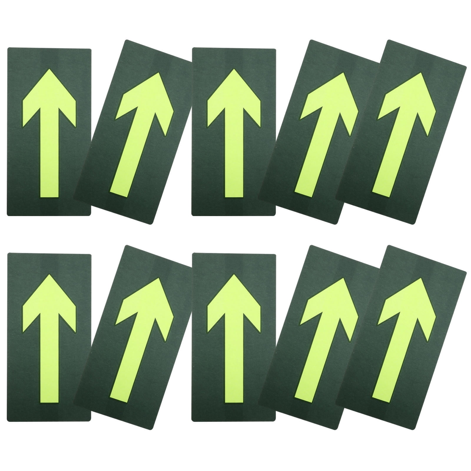 Hemoton 10pcs Adhesive Glow In The Dark Arrow Sign Decals Reflective ...