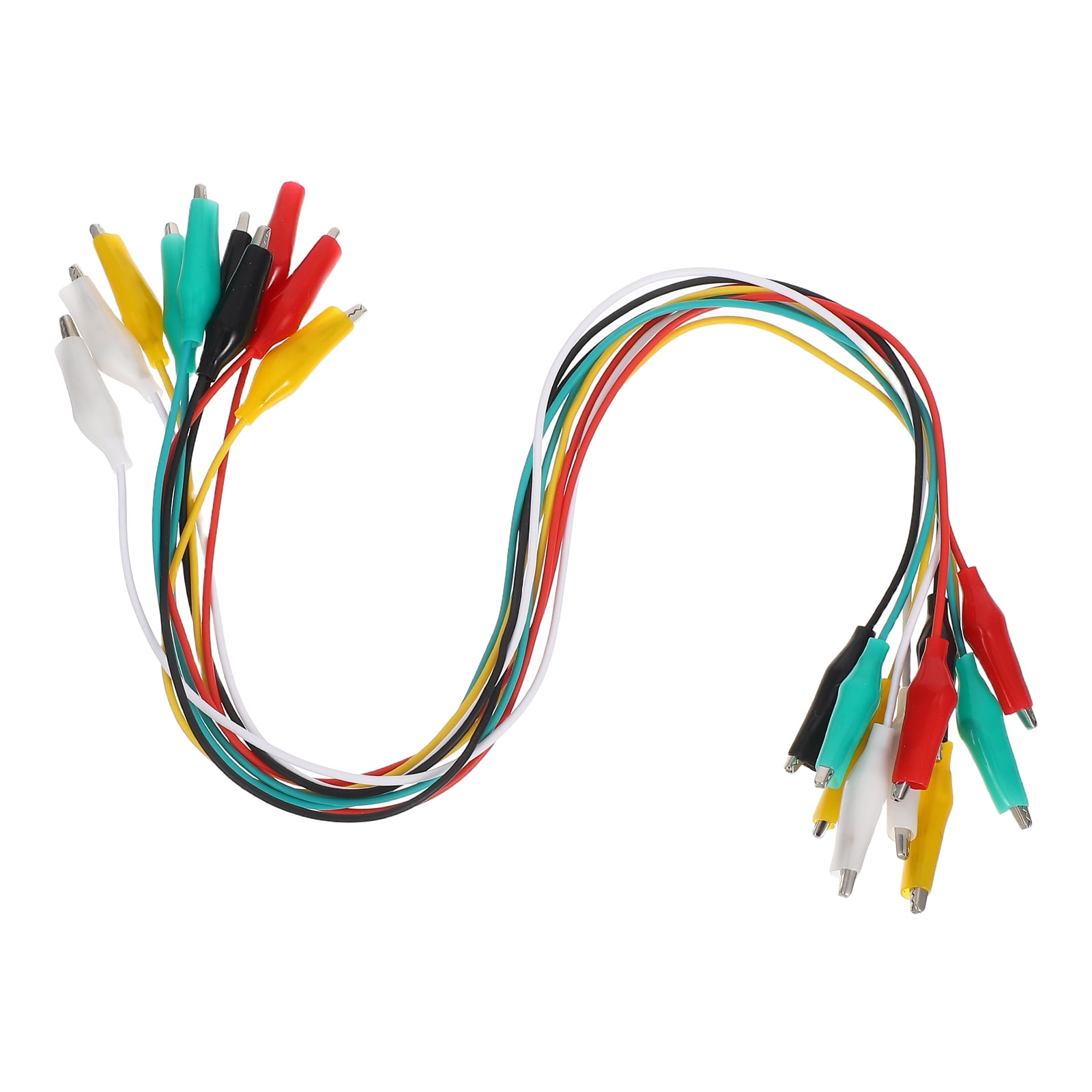 Hemoton 10pcs Alligator Clips Electrical Colorful Test Leads with Clips ...