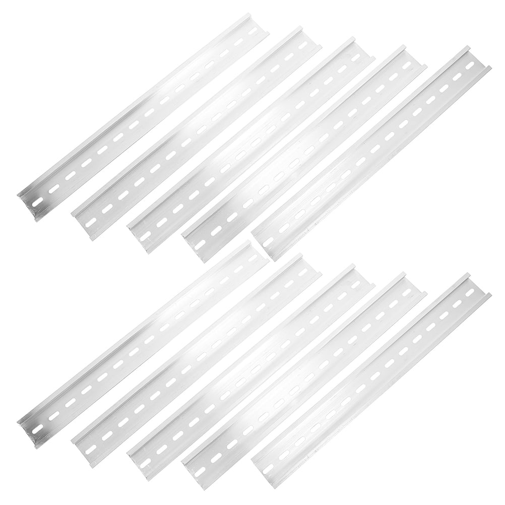 Hemoton 10pcs Aluminum Mounting Din Rails Din Rail Electrical Mount ...