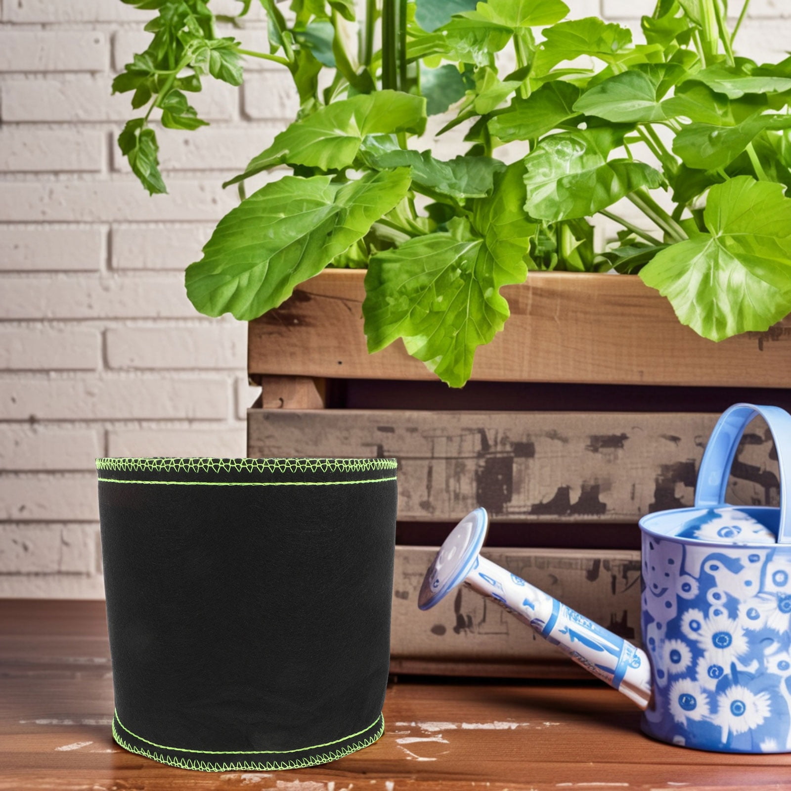 Hemoton 10pcs Black Nonwoven Fabric Planting Bags For Outdoor Plants ...