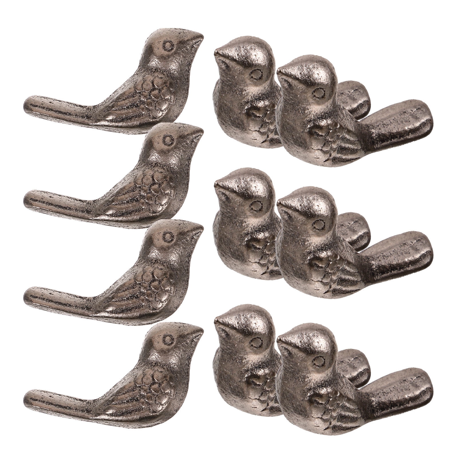 Hemoton 10pcs Iron Art Bird Statue Bird Ornament Small Animal Statue ...