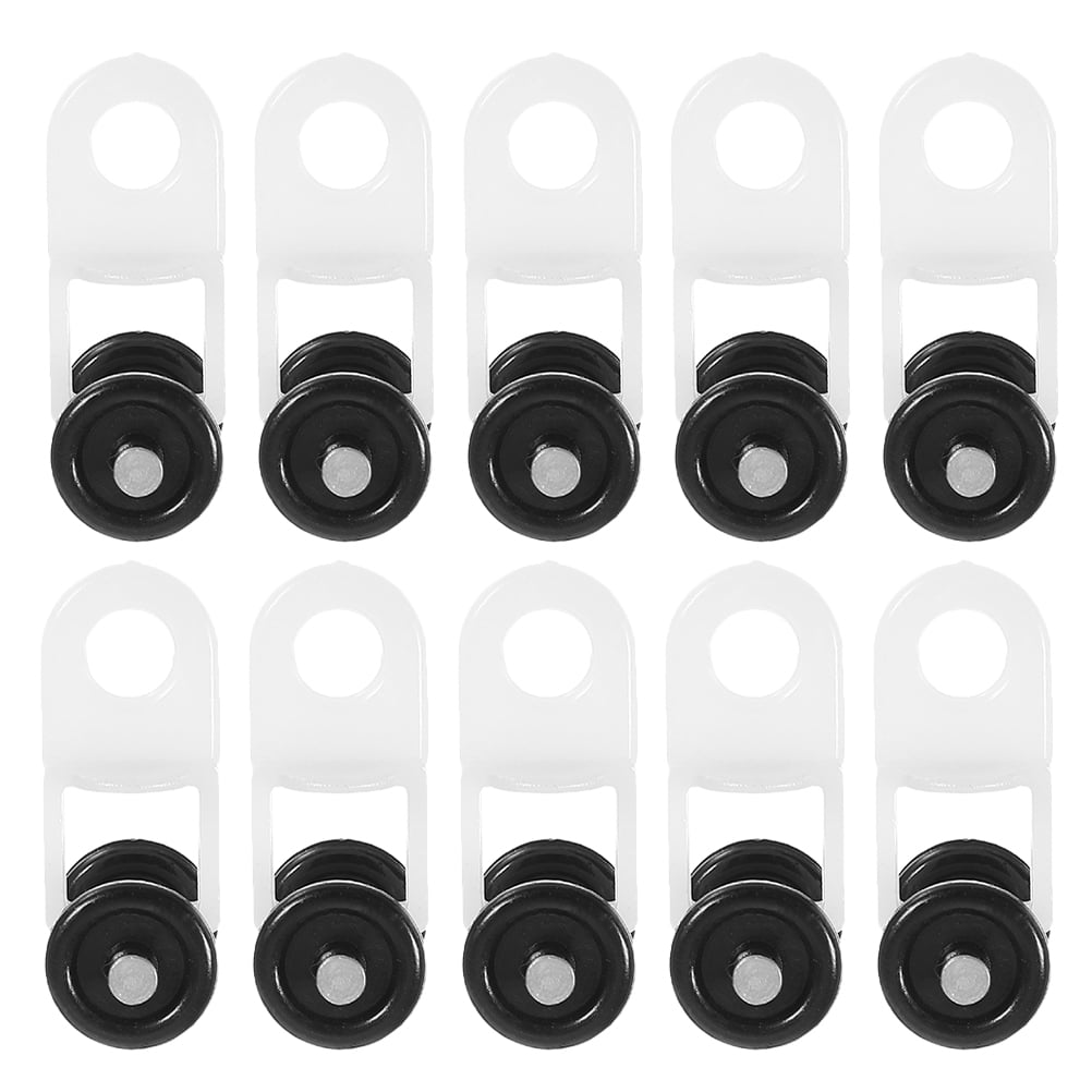 Hemoton 10pcs Ceiling Track Rollers Curtain Rail Pulleys Runners Silent ...