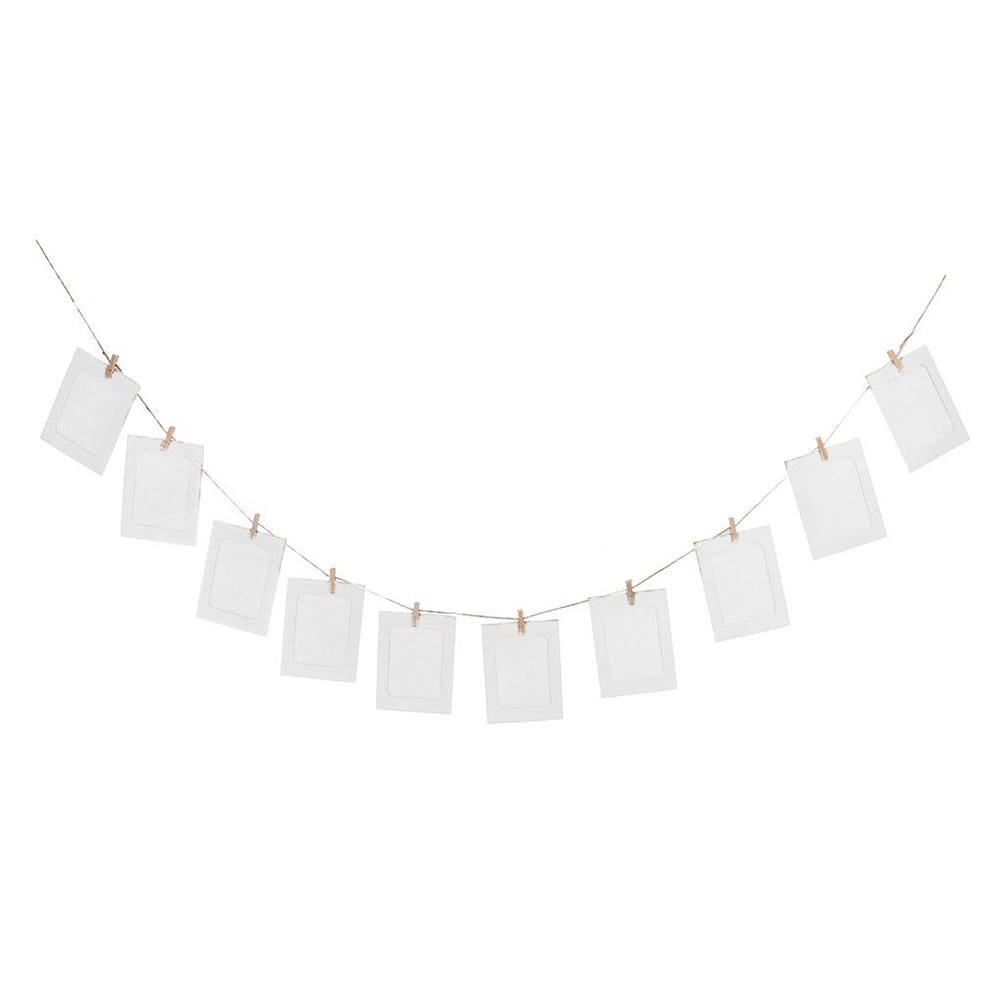 Hemoton 10pcs DIY 6inch Hanging Album Clip Kraft Paper Photo Frame ...