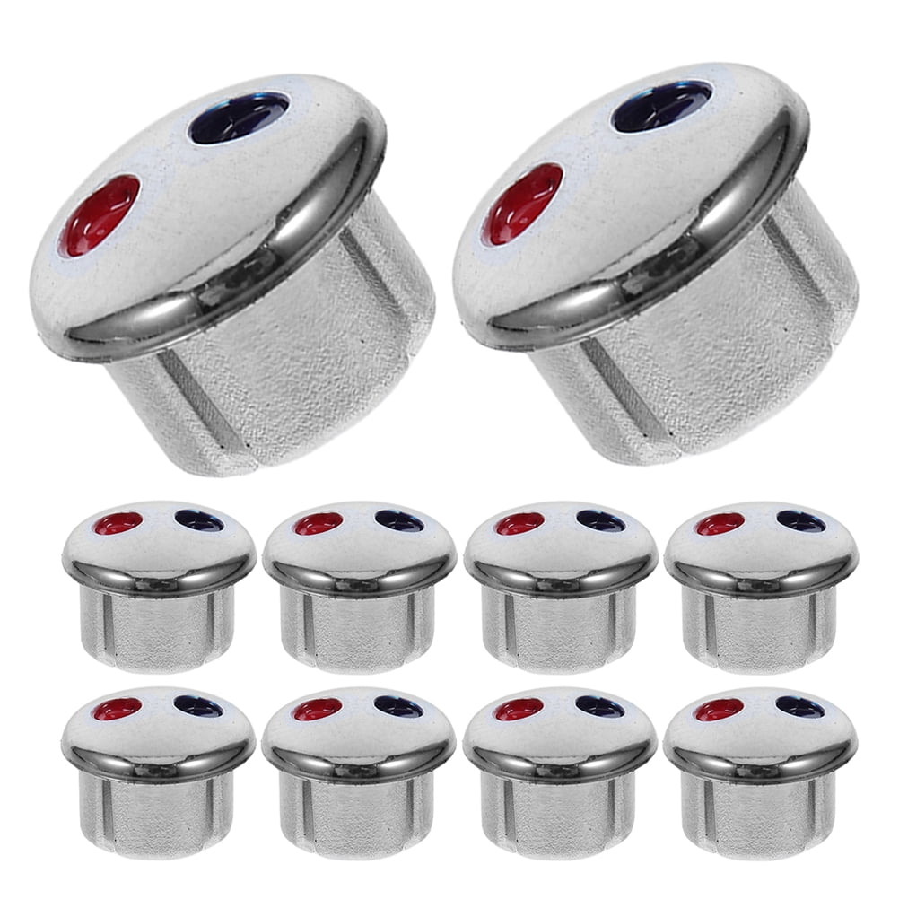 Hemoton 10pcs Faucet Replacement Part Hot Cold Water Indicator Markers ...