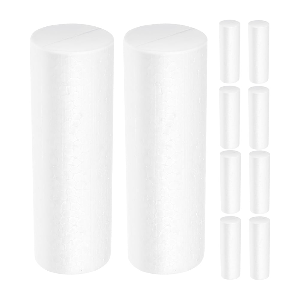 HEMOTON White Foam Cylinders for DIY Crafts and Decoration Lightweight ...