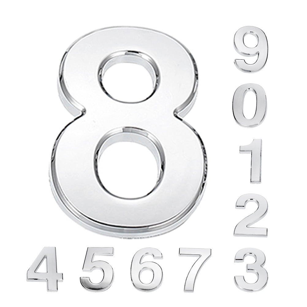 Hemoton 10pcs Front Door Sign Stainless Steel Door Numbers Office Sign ...