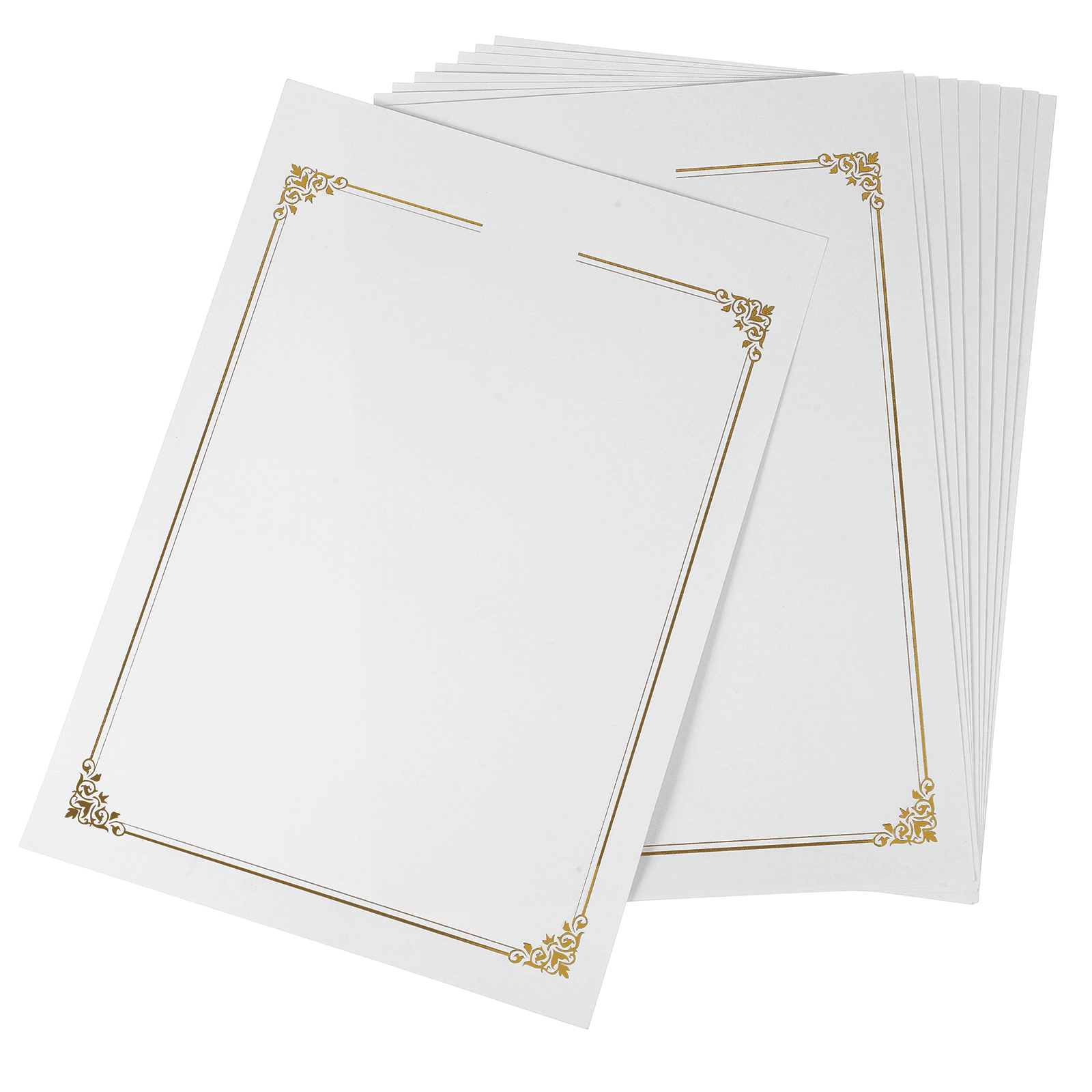 Hemoton 10pcs Gold Foil Blank Certificate Paper Achievement Certificate ...