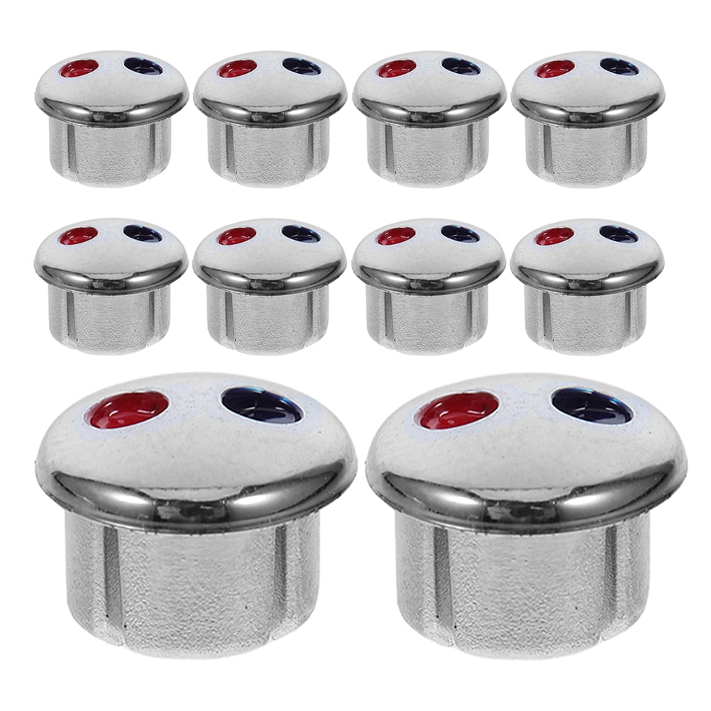Hemoton 10pcs Hot and Cold Faucet Buttons Water Temperature Index ...