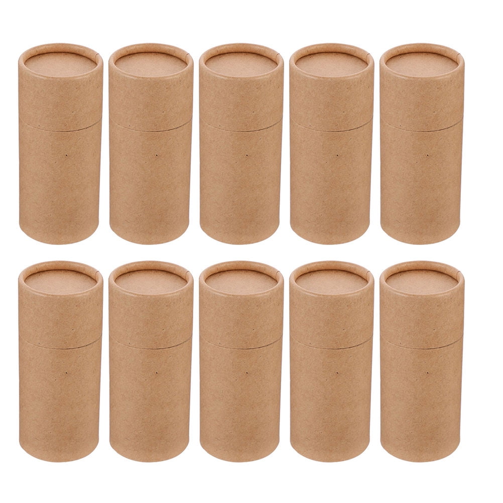 Hemoton 10pcs Kraft Paperboard Tubes Round Kraft Paper Containers For ...