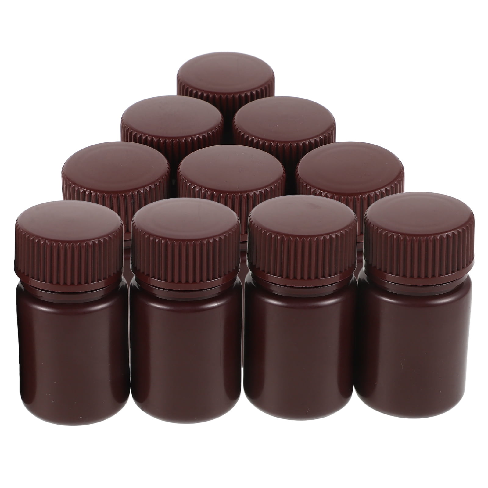 Hemoton 10pcs Lab Reagent Bottles Empty Reagent Bottles Reagent Storage ...