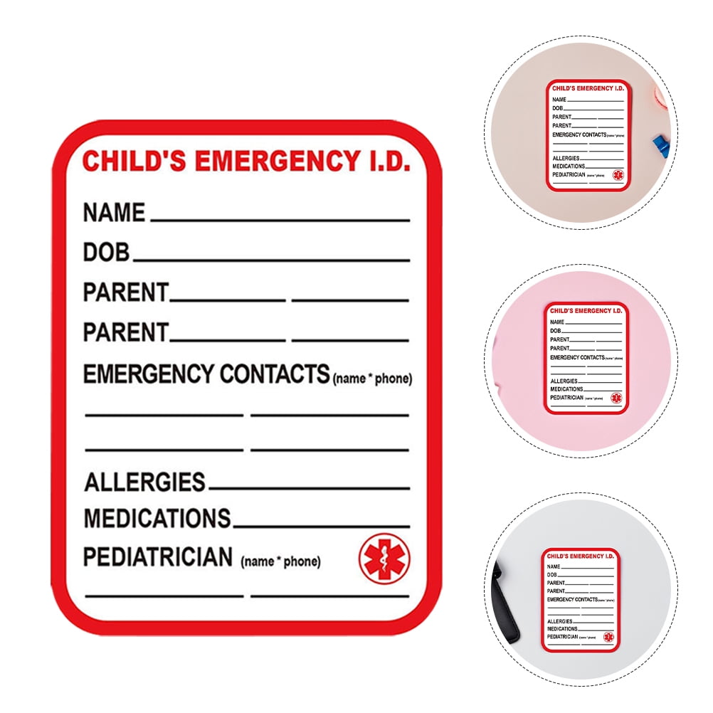 Hemoton 10pcs Medical Information Sticker For Car Seat Easy To See ...