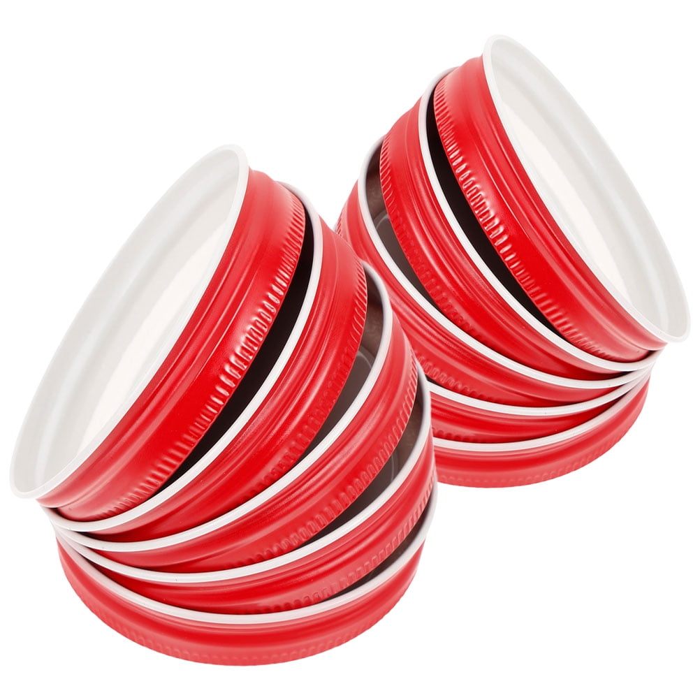 Hemoton 10pcs Metal Mason Jar Covers Airtight Seal Lid For Pudding ...