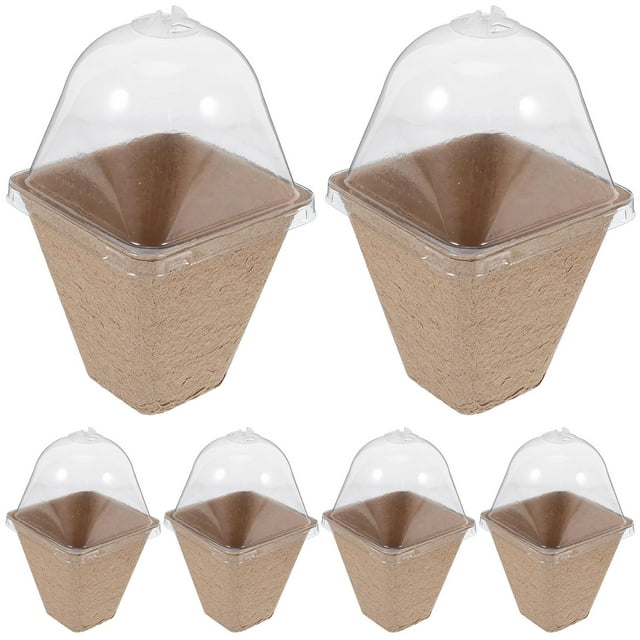 Hemoton 10pcs Plants Starter Pots with Airflow Lids Home Gardening ...