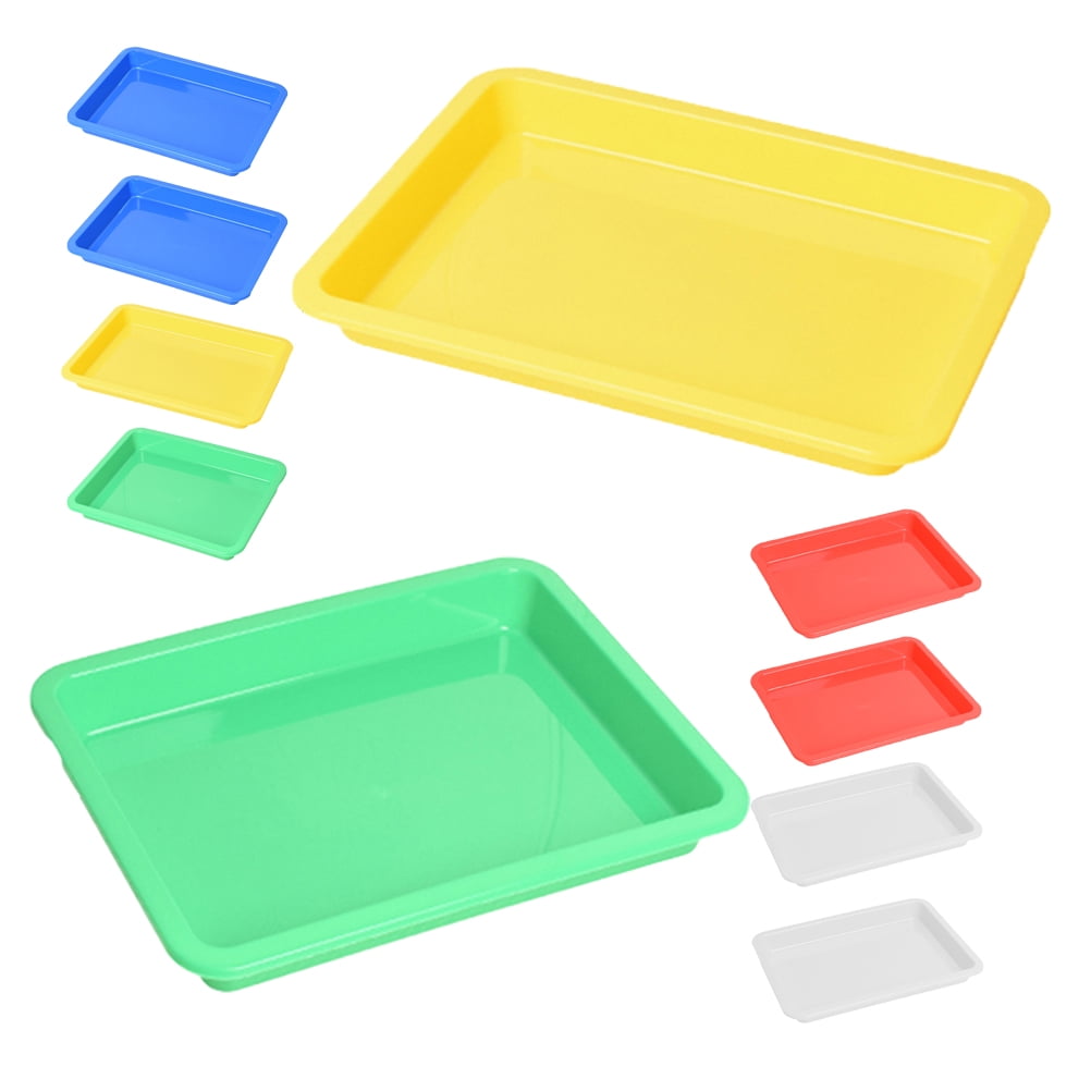 Hemoton 10pcs Plastic Art Trays Activity Organizer Tray Plastic Serving ...
