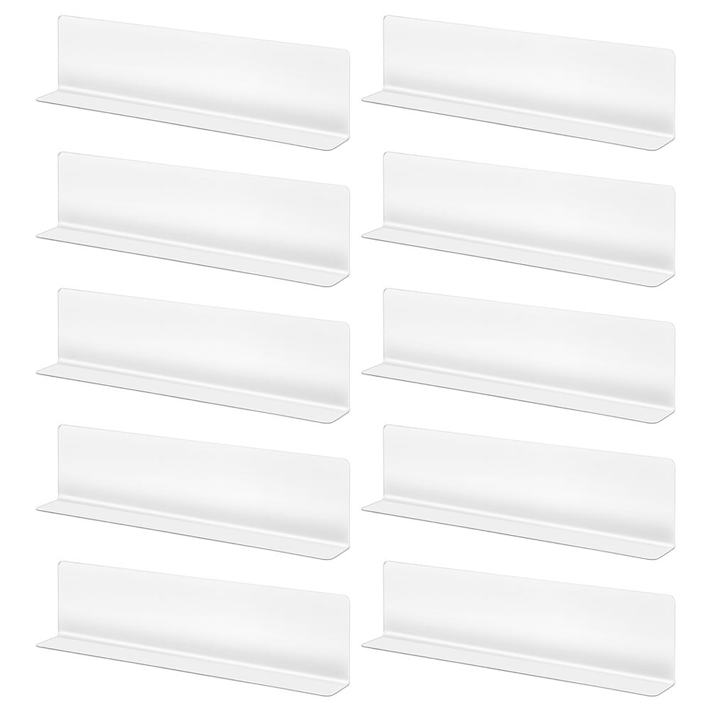 Hemoton 10pcs Plastic Shelf Dividers for Closets and Cabinets Clear PVC ...