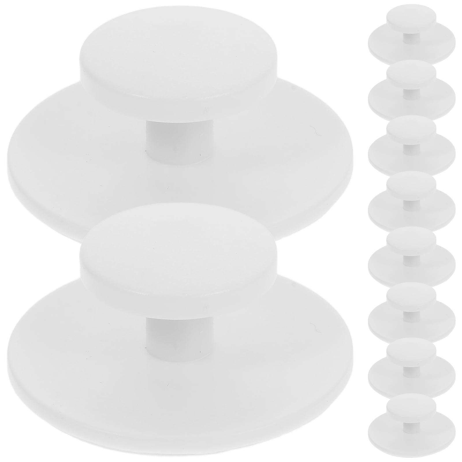 Hemoton 10pcs Round Self Adhesive Cabinet Door Handles Drawer Knobs ...