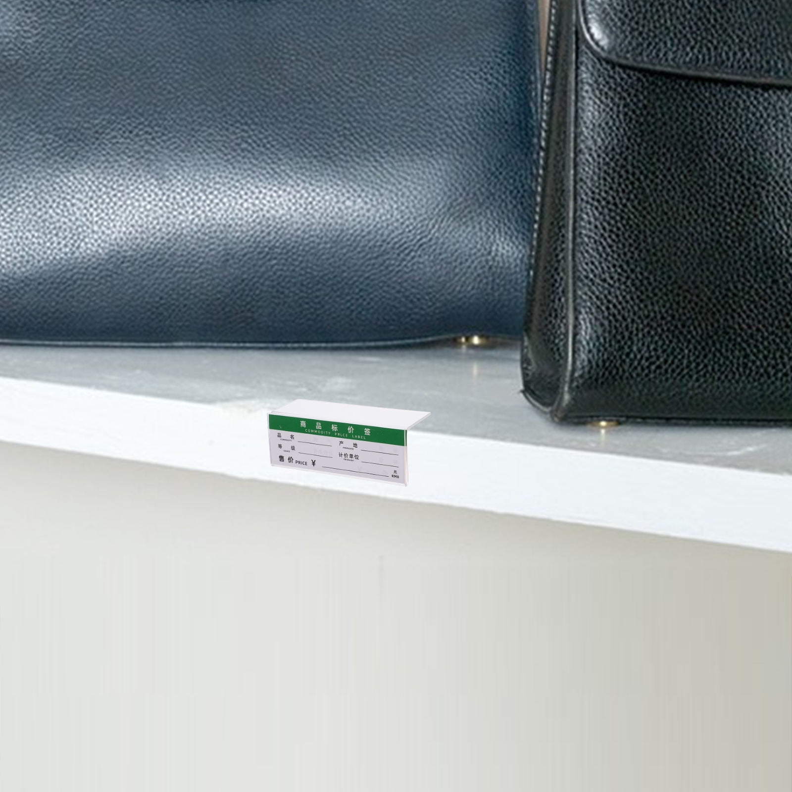 Hemoton 10pcs Self Adhesive Shelf Label Holders Clear Acrylic Price Tag ...