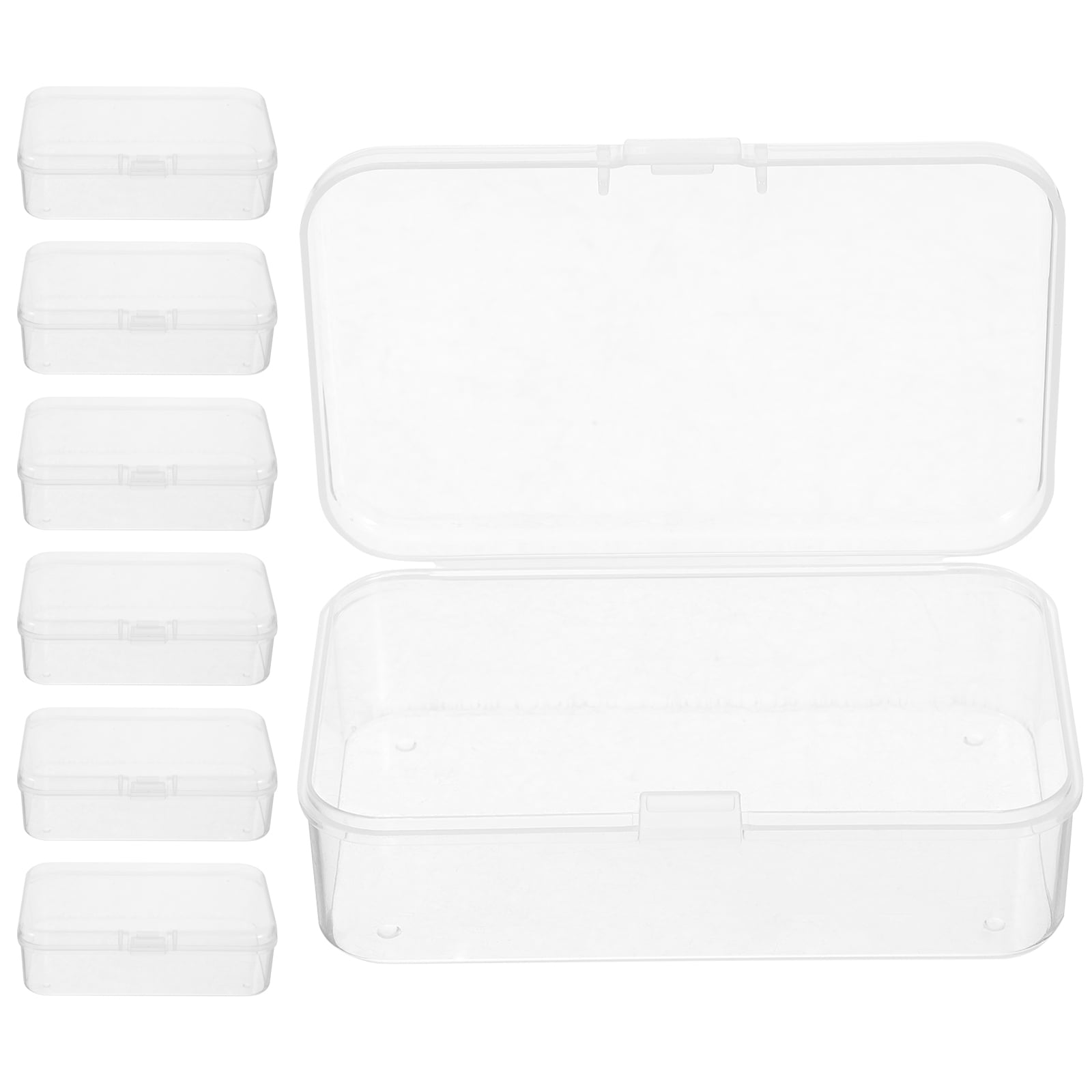 Hemoton 10pcs Small Clear Plastic Beads Storage Containers Box ...