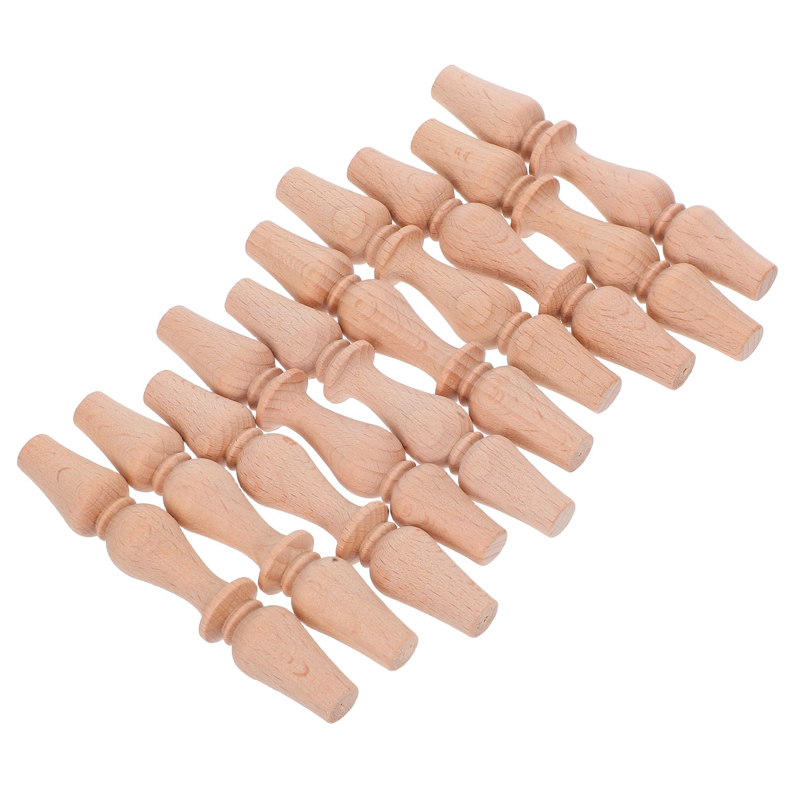 Hemoton 10pcs Solid Wood Stair Balusters For Indoor Banister Spindles ...